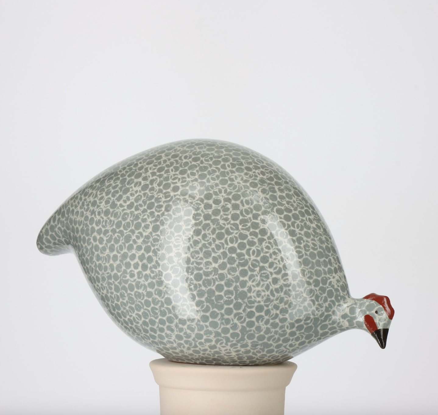 La Pintade Caillard Polar Blue with White Guinea Hen | THE ART OF INSIDE